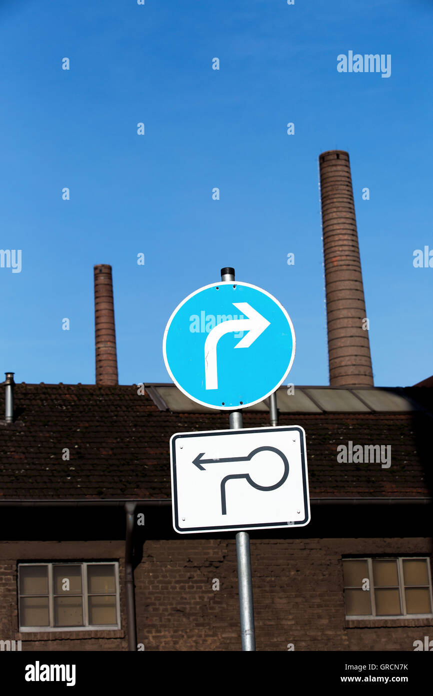 Strange Road Sign With Directions Stock Photo - Alamy