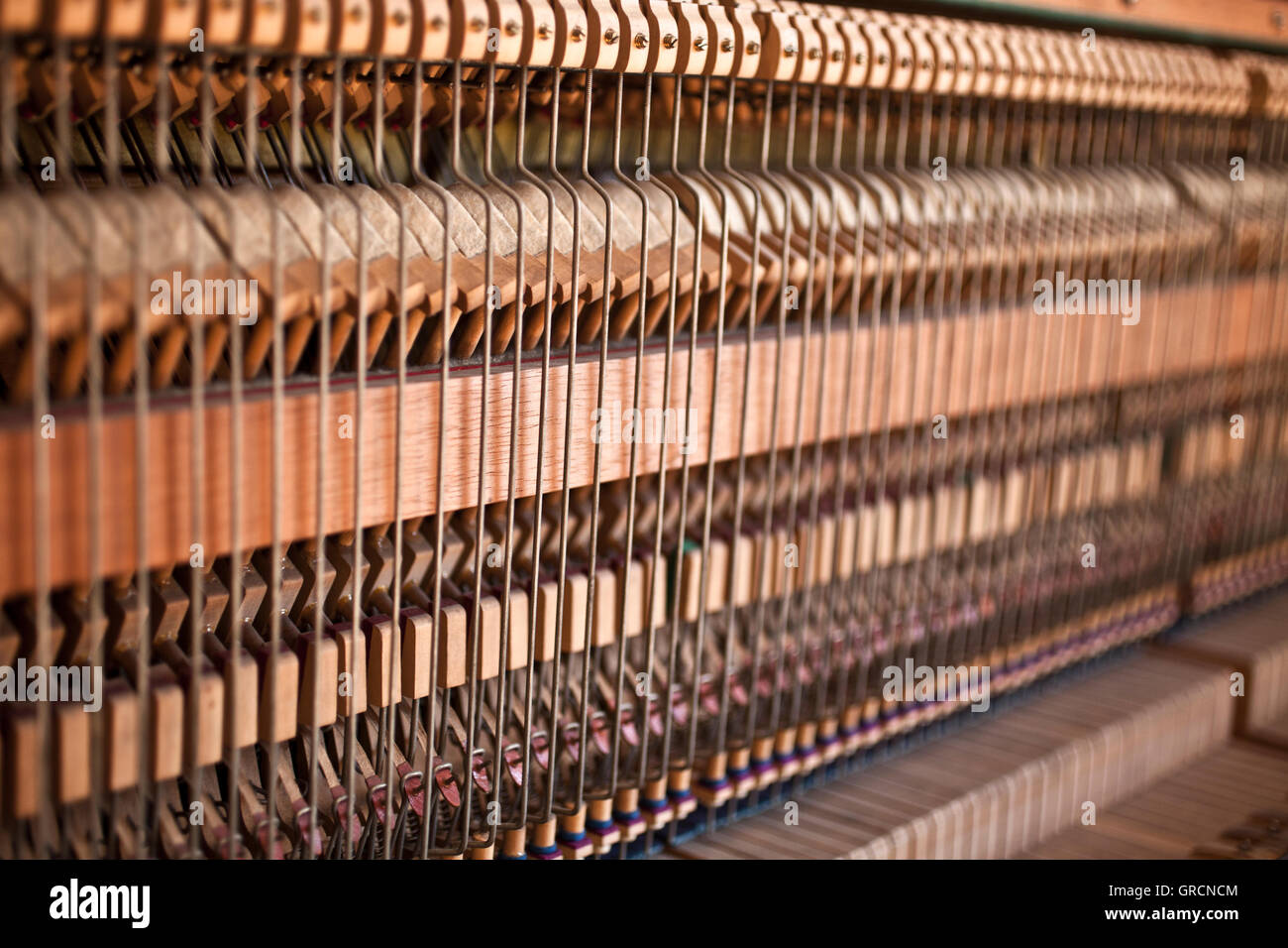 Insideview Of A Piano Stock Photo - Alamy