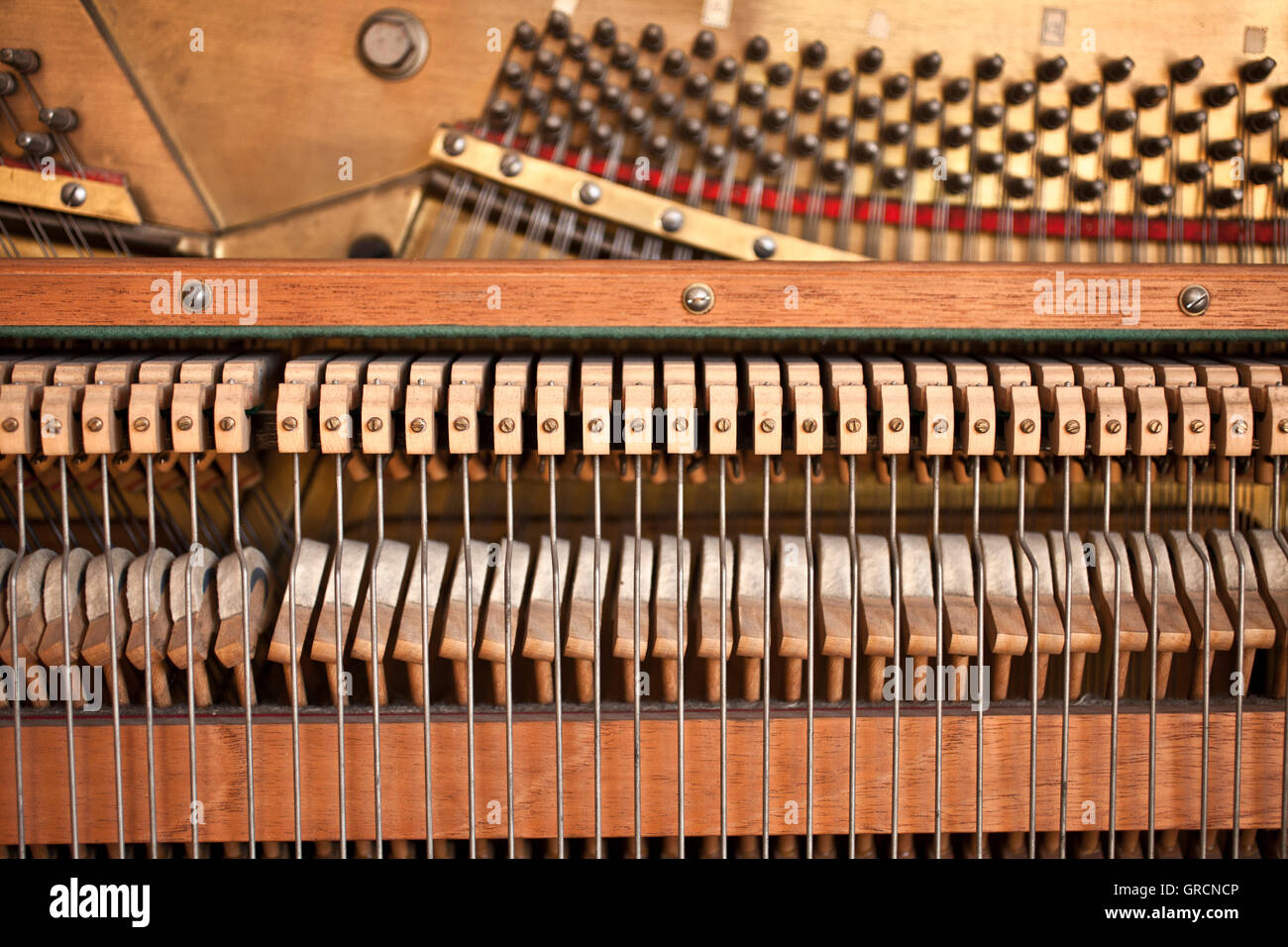 Look Into An Open Piano Stock Photo - Alamy