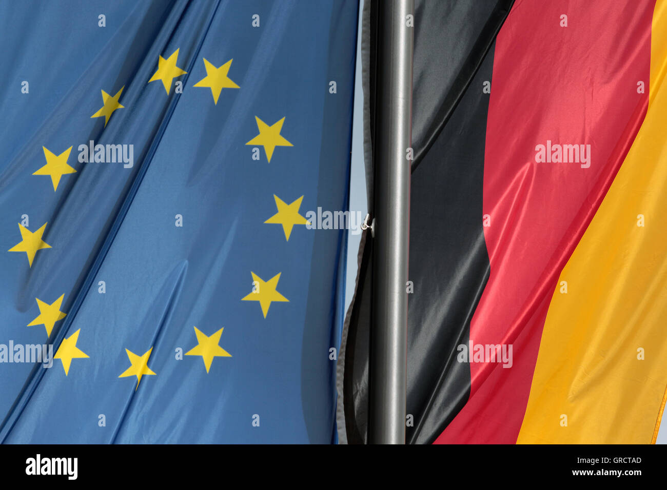 Flags Of Germany And Eu European Union Stock Photo - Alamy