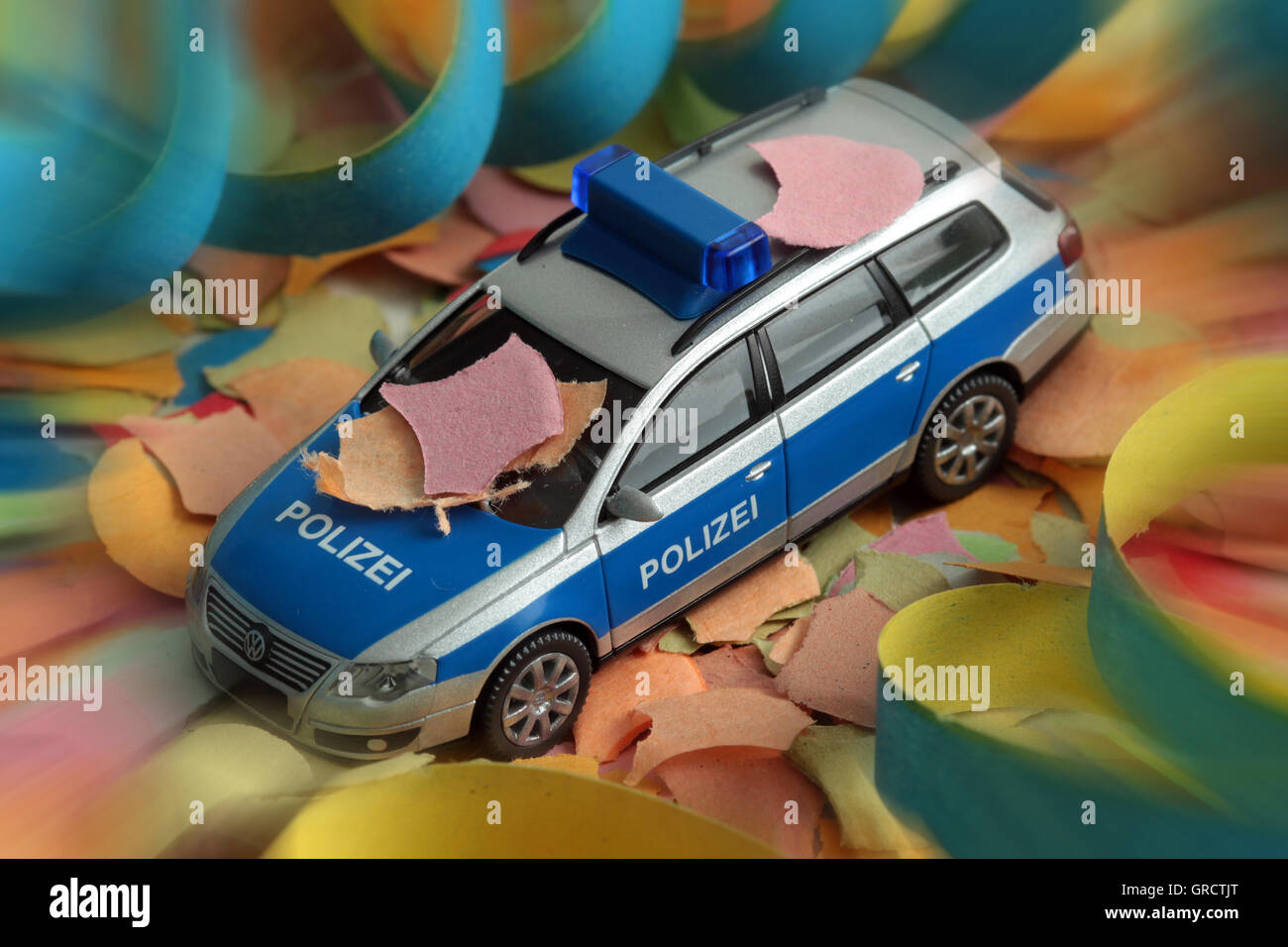 Police car confetti hi-res stock photography and images - Alamy