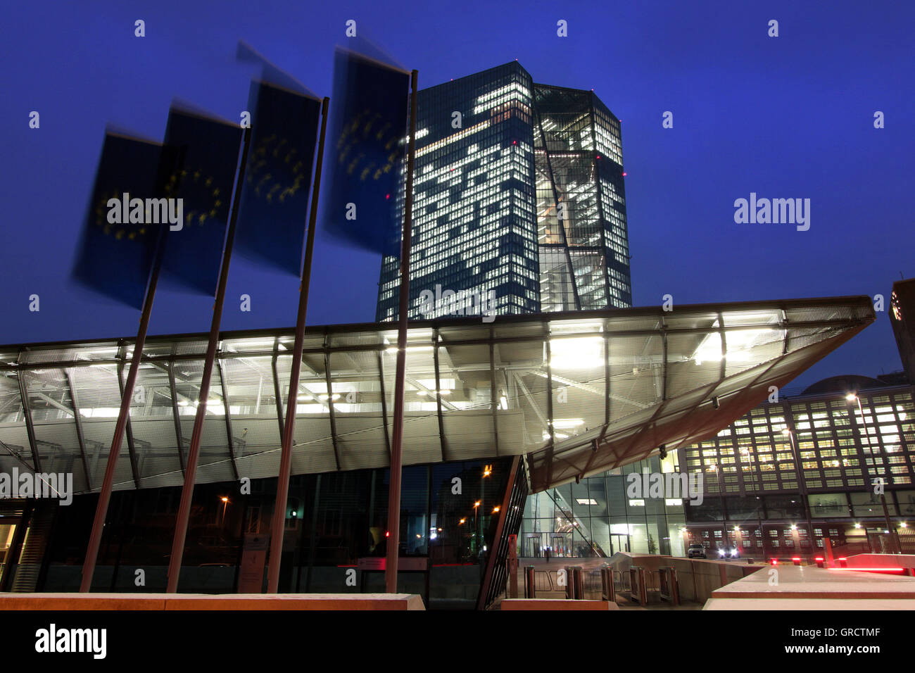 European central bank flag hi-res stock photography and images - Alamy