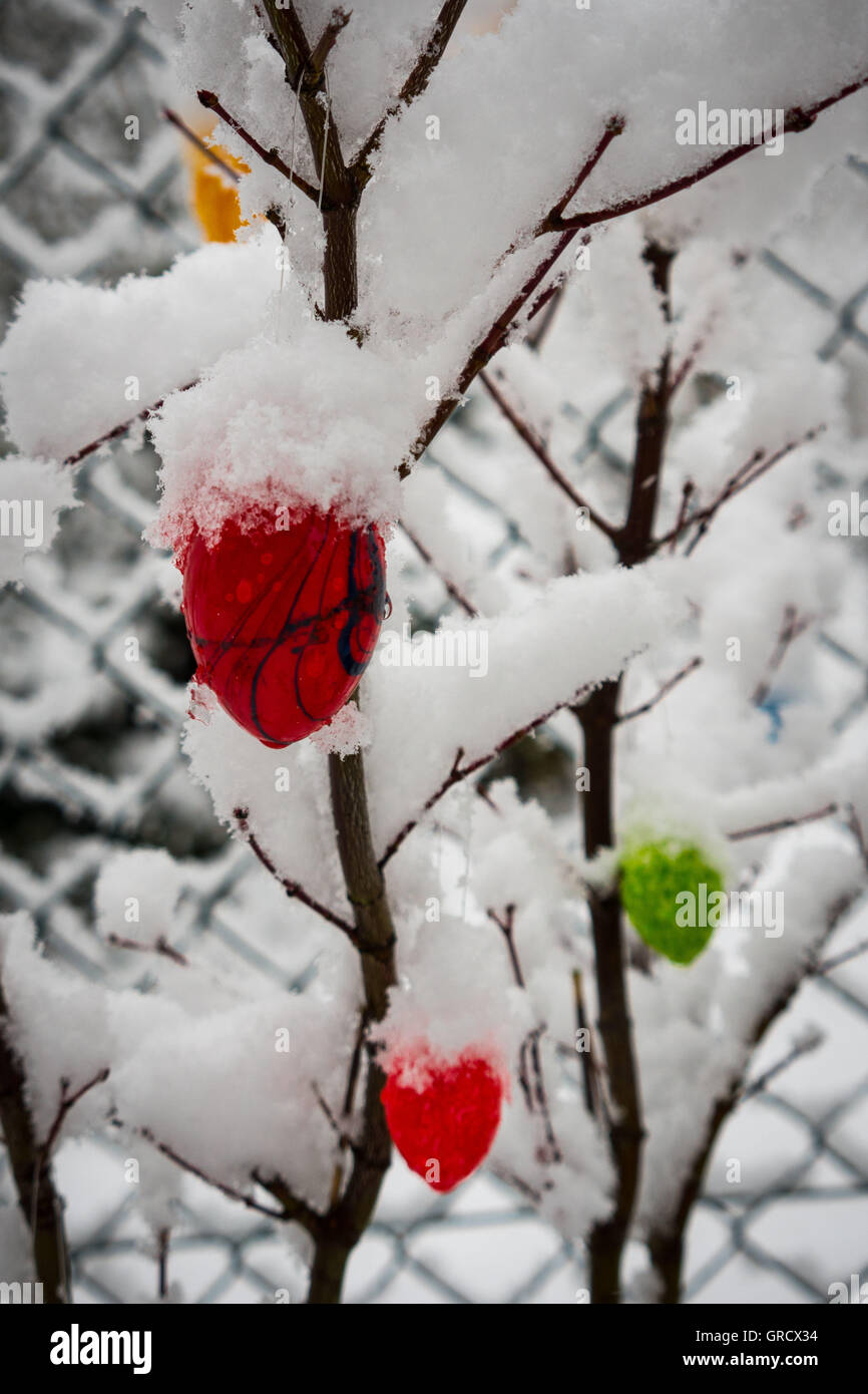 Snow At Easter Stock Photo - Alamy