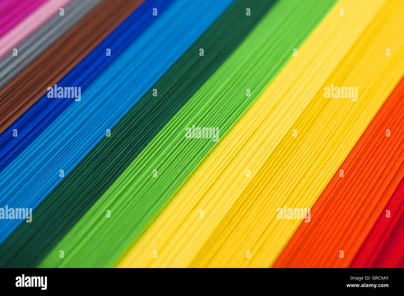 Strips Of Colorful Paper Stock Photo - Alamy