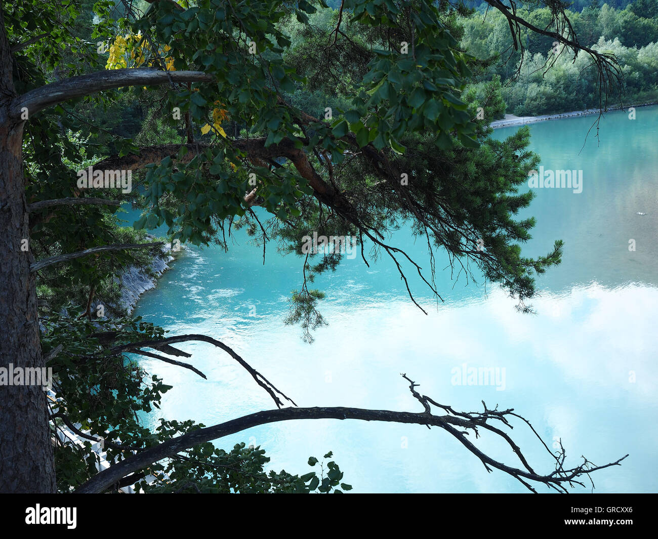 German River Near The Town Fuessen Stock Photo - Alamy