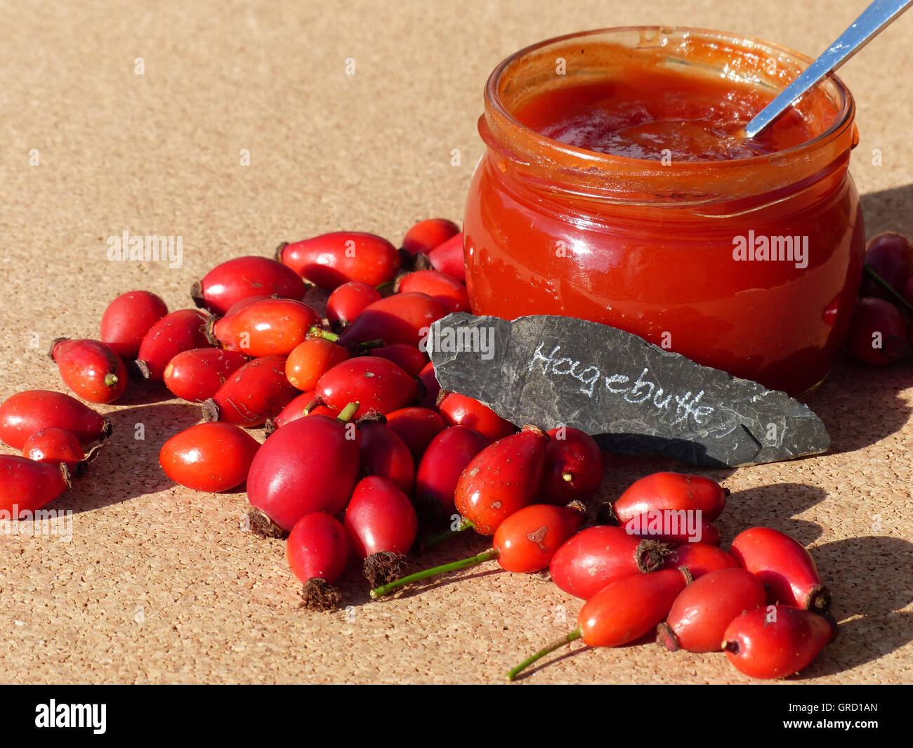 Dog Rose Jam Homemade Stock Photo - Alamy