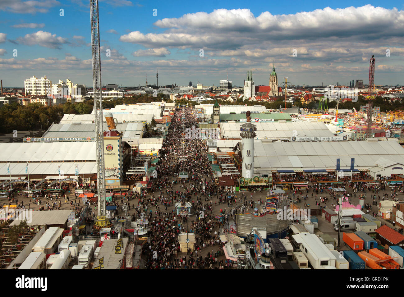Beer Tents At Oktoberfest, Munich Stock Photo - Alamy