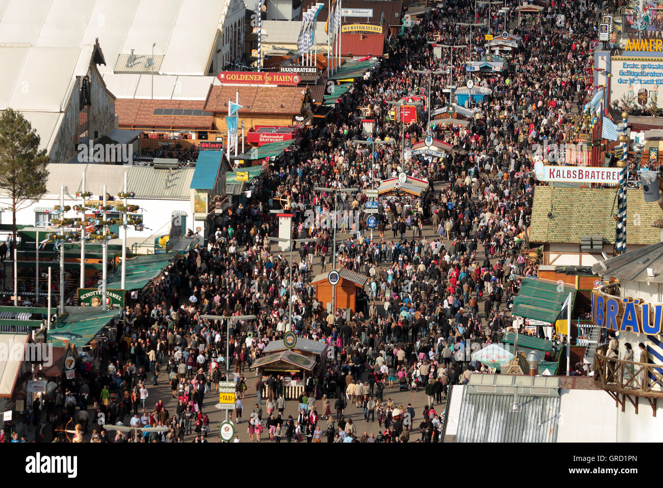 Beer Tents At Oktoberfest, Munich Stock Photo - Alamy