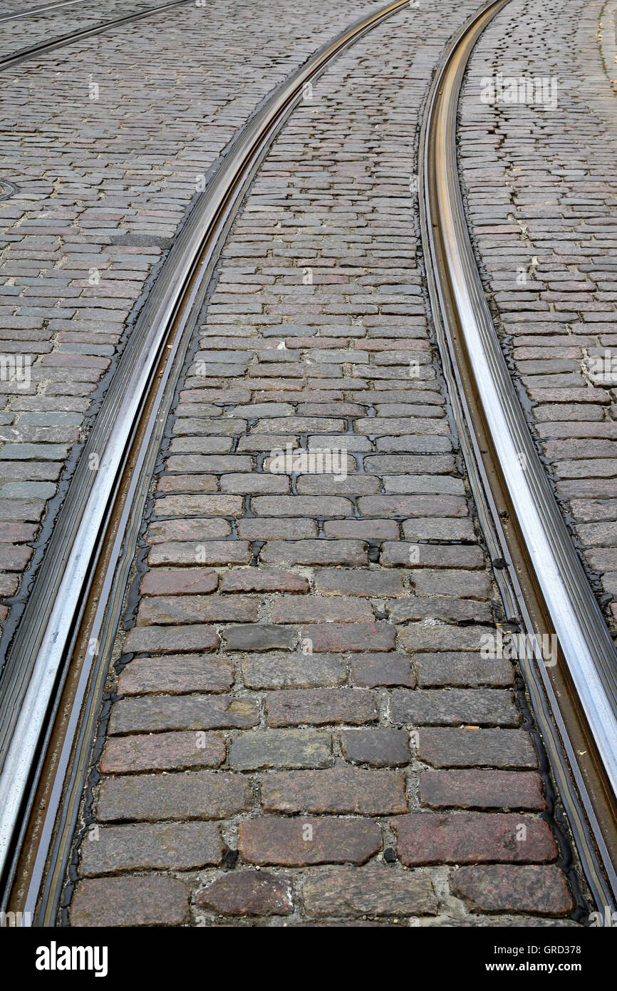 Tram rails tracks hi-res stock photography and images - Alamy