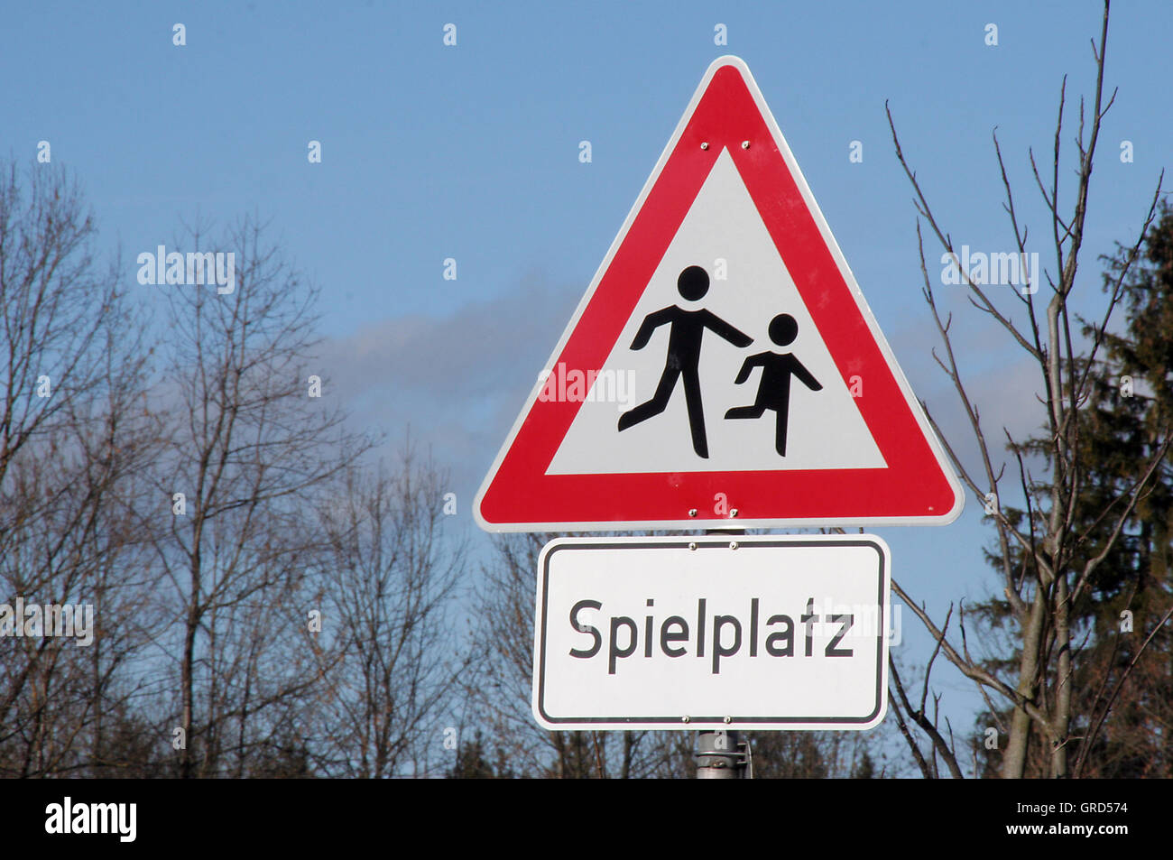 Playground Road Sign High Resolution Stock Photography and Images - Alamy