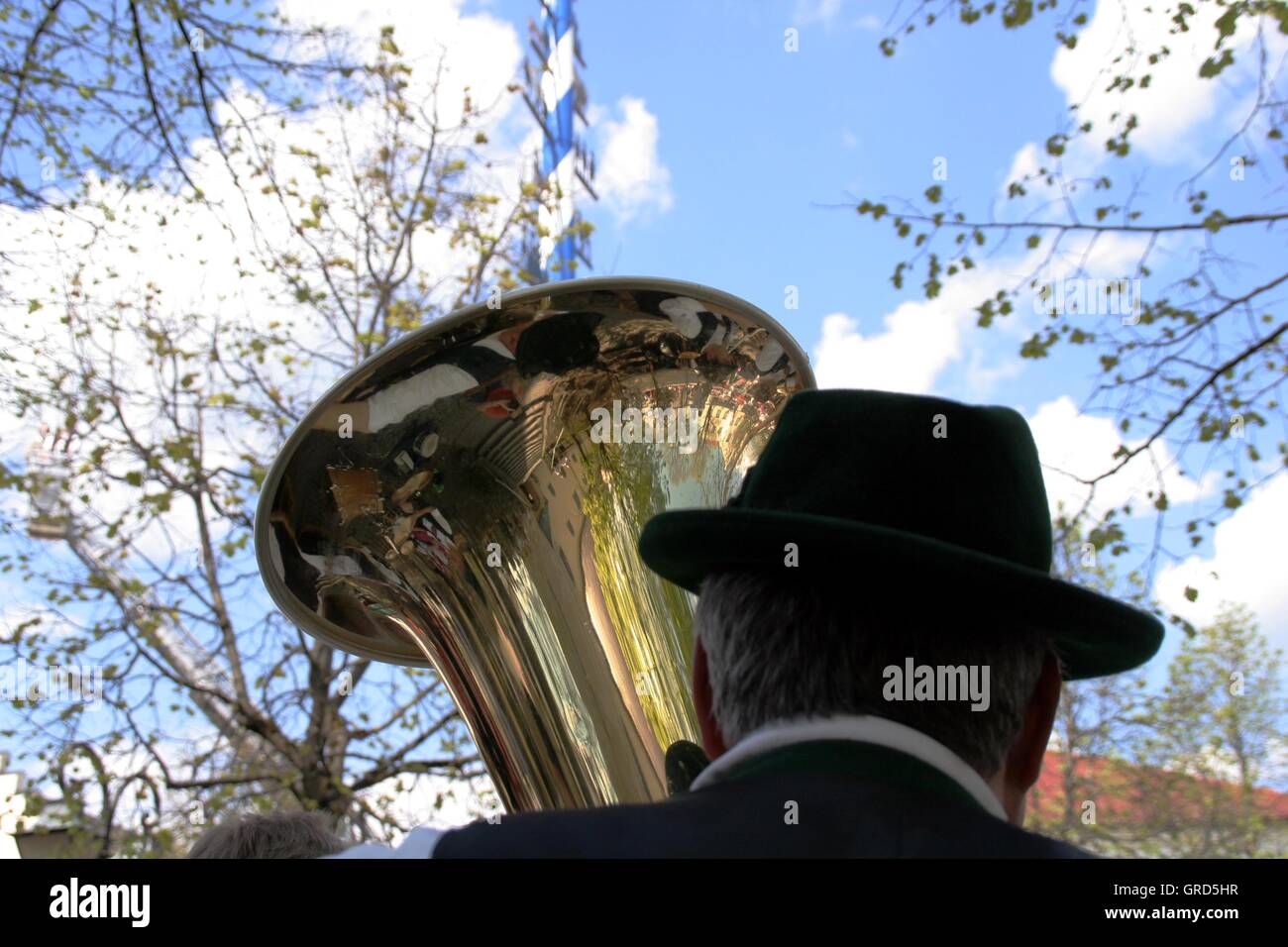 Man With Tuba Stock Photo - Alamy