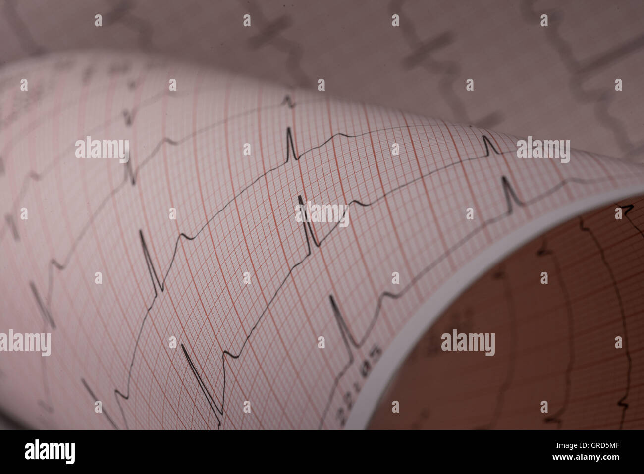 Pink grid ecg hi-res stock photography and images - Alamy