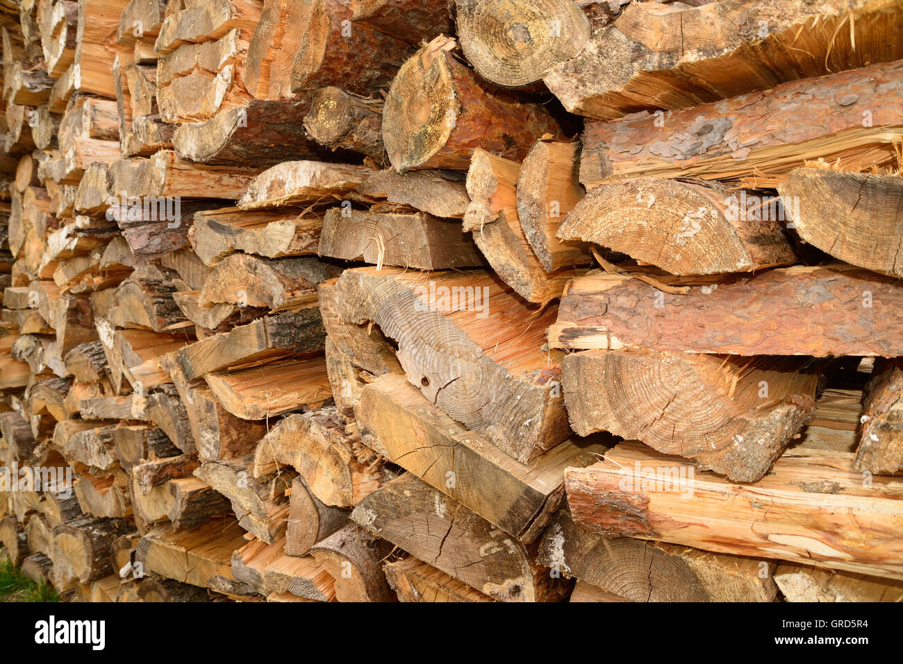 Stack Of Wood Stock Photo - Alamy