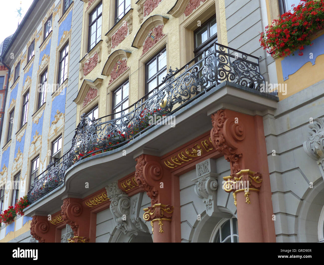 Coburg, Town Hall, Town Hall Balcony, Upper Franconia Stock Photo - Alamy