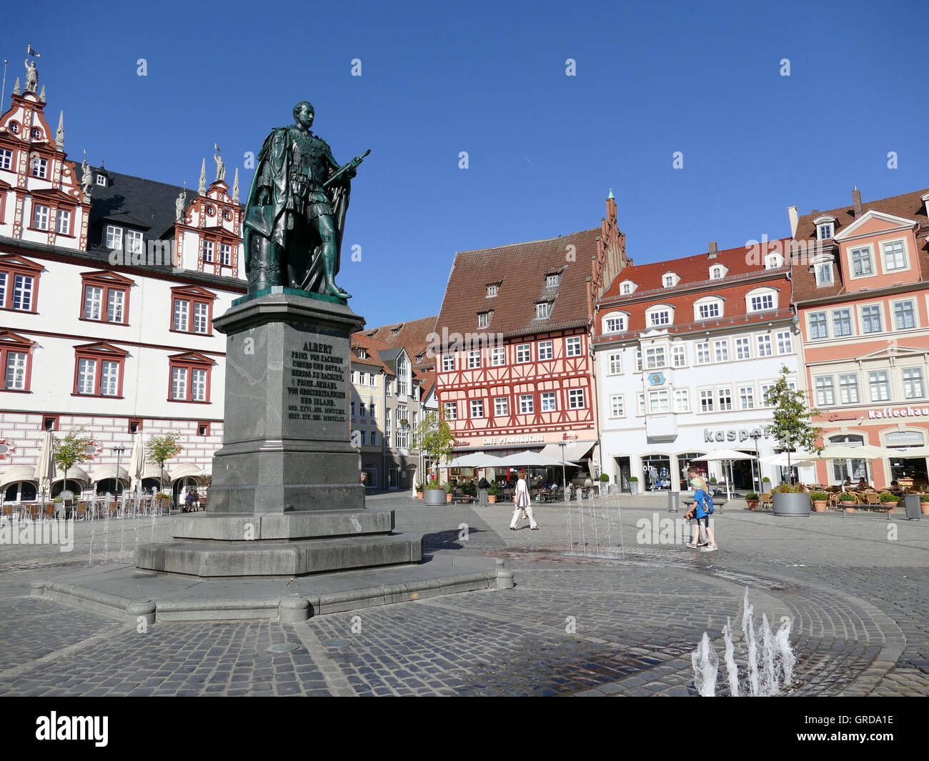Coburg Market Square With Town Hall And Prince Albert Memorial,Upper ...