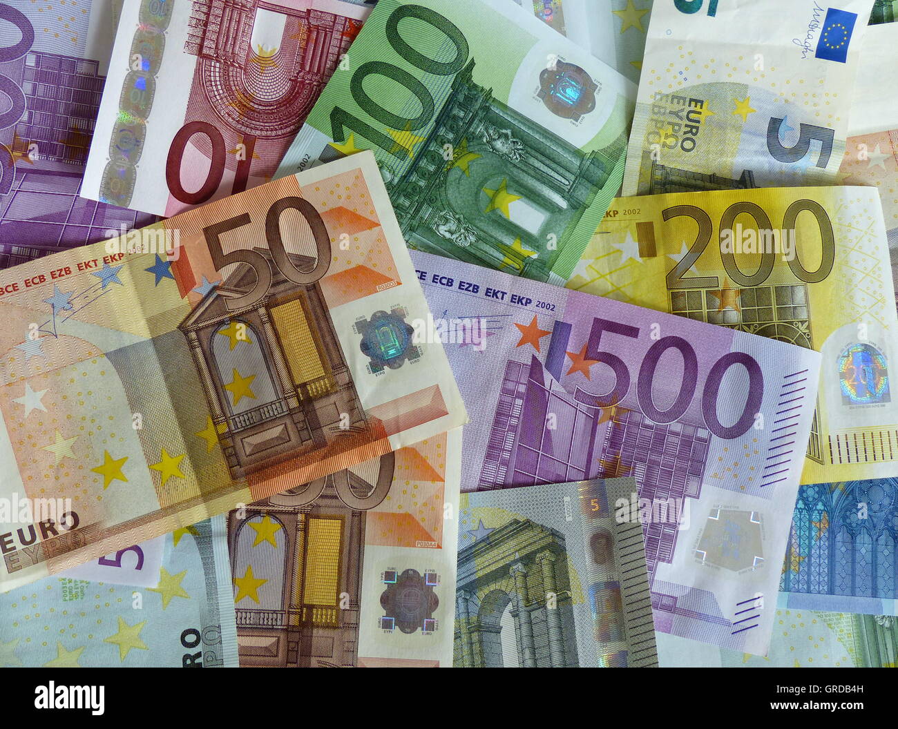 Some Euro Banknotes Stock Photo - Alamy