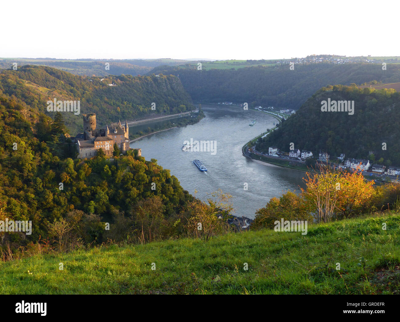 Burg Katz In St. Goar And Loreley Am Rhein, Rhineland-Palatinate ...