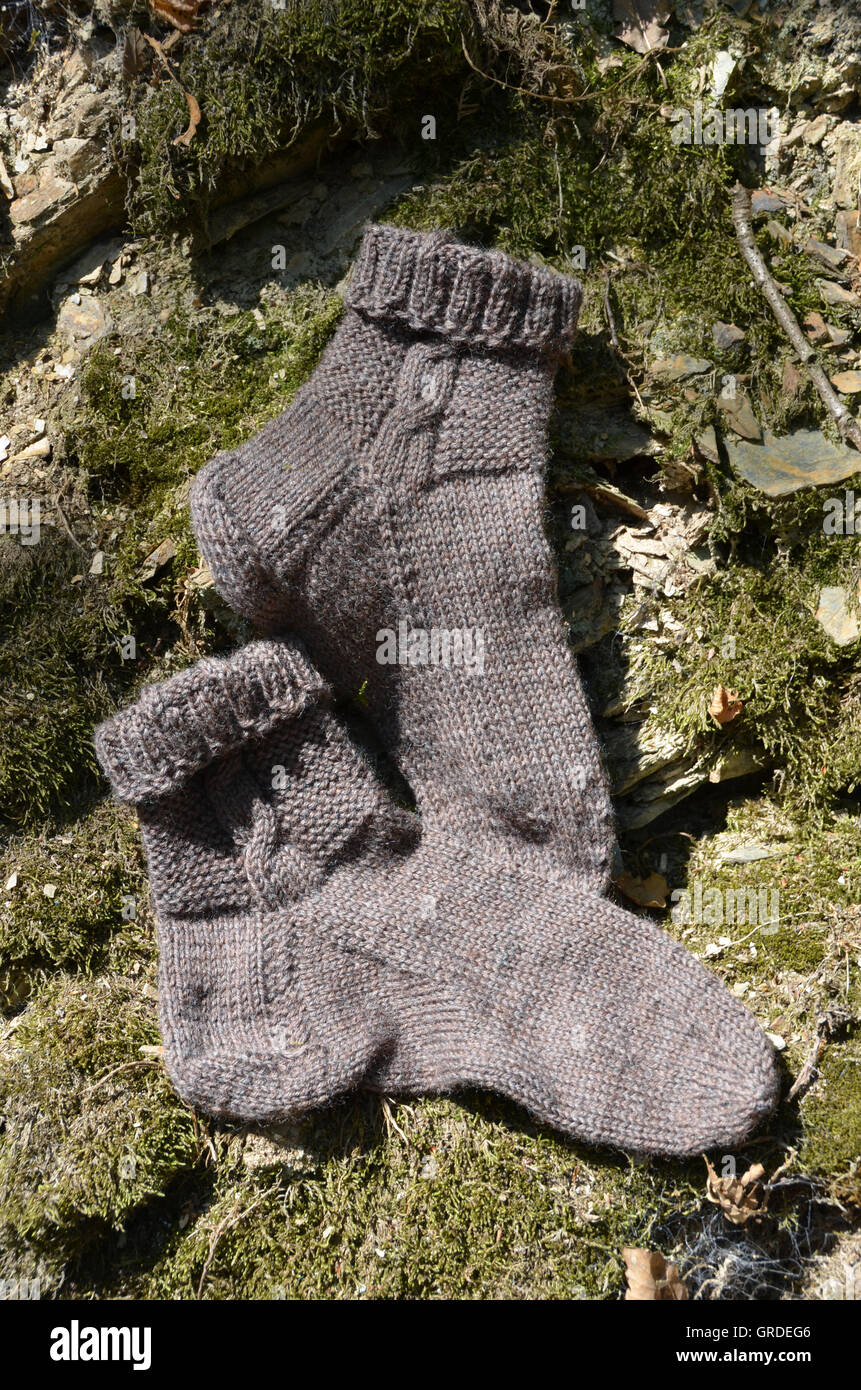 Handmade Traditional Socks Stock Photo - Alamy