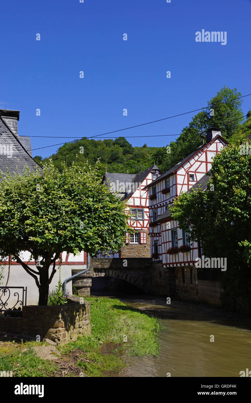 Picturesque Town Monreal In Eifel, Rhineland-Palatinate, Germany ...