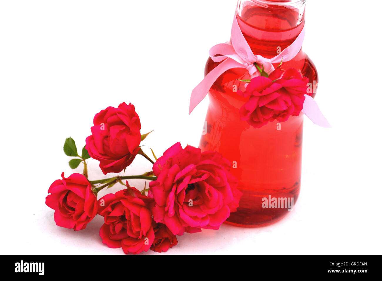 Rose Syrup, Rose Liqueur Stock Photo - Alamy