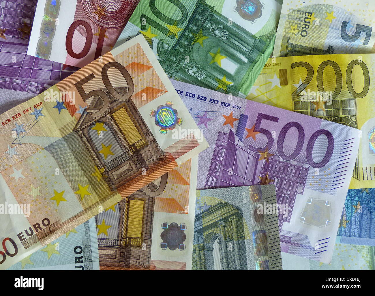 Some Different Euro Banknotes Stock Photo - Alamy