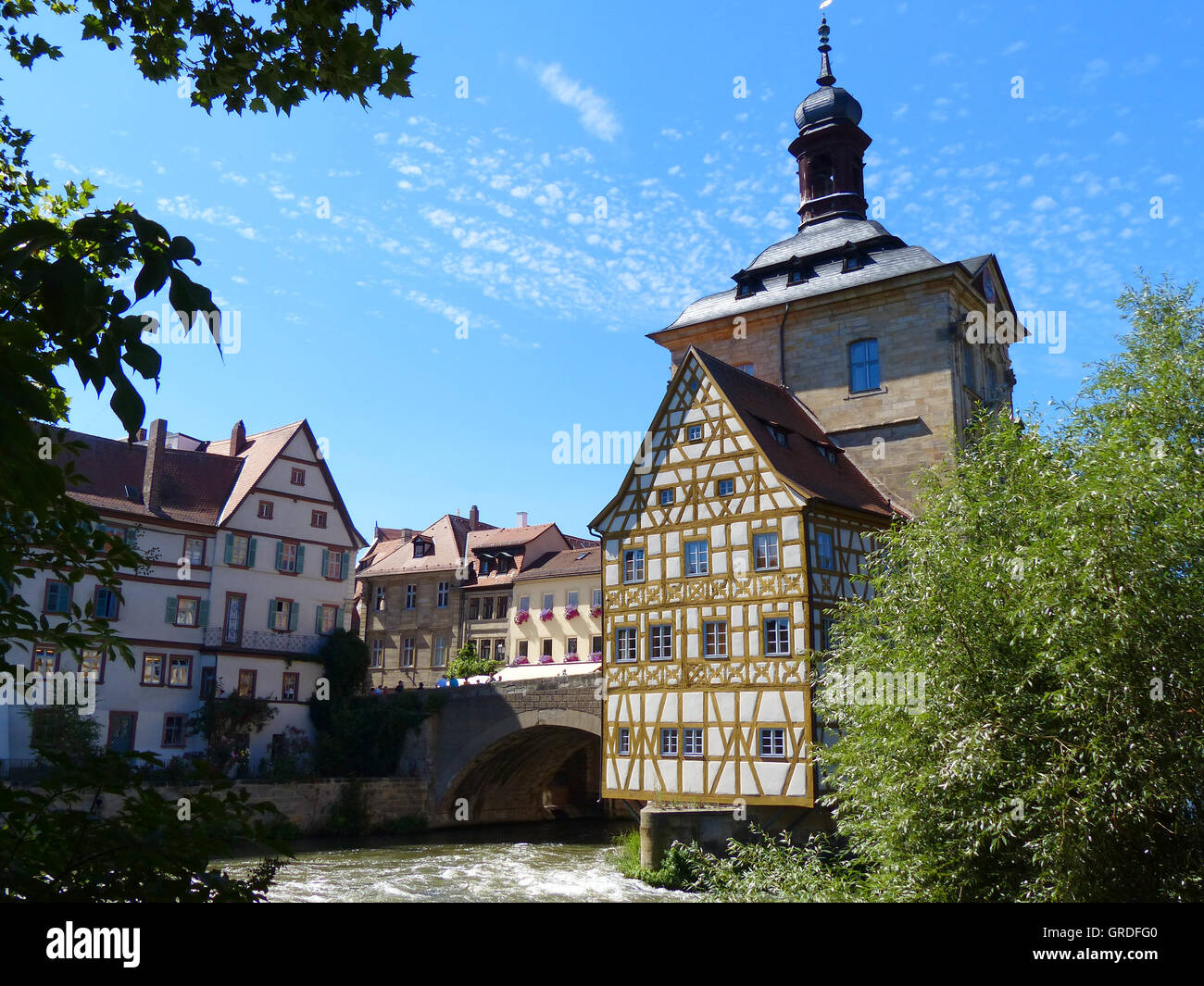 Old Town Hall, Bamberg, Riverside, Upper Franconia, Bavaria, Germany ...