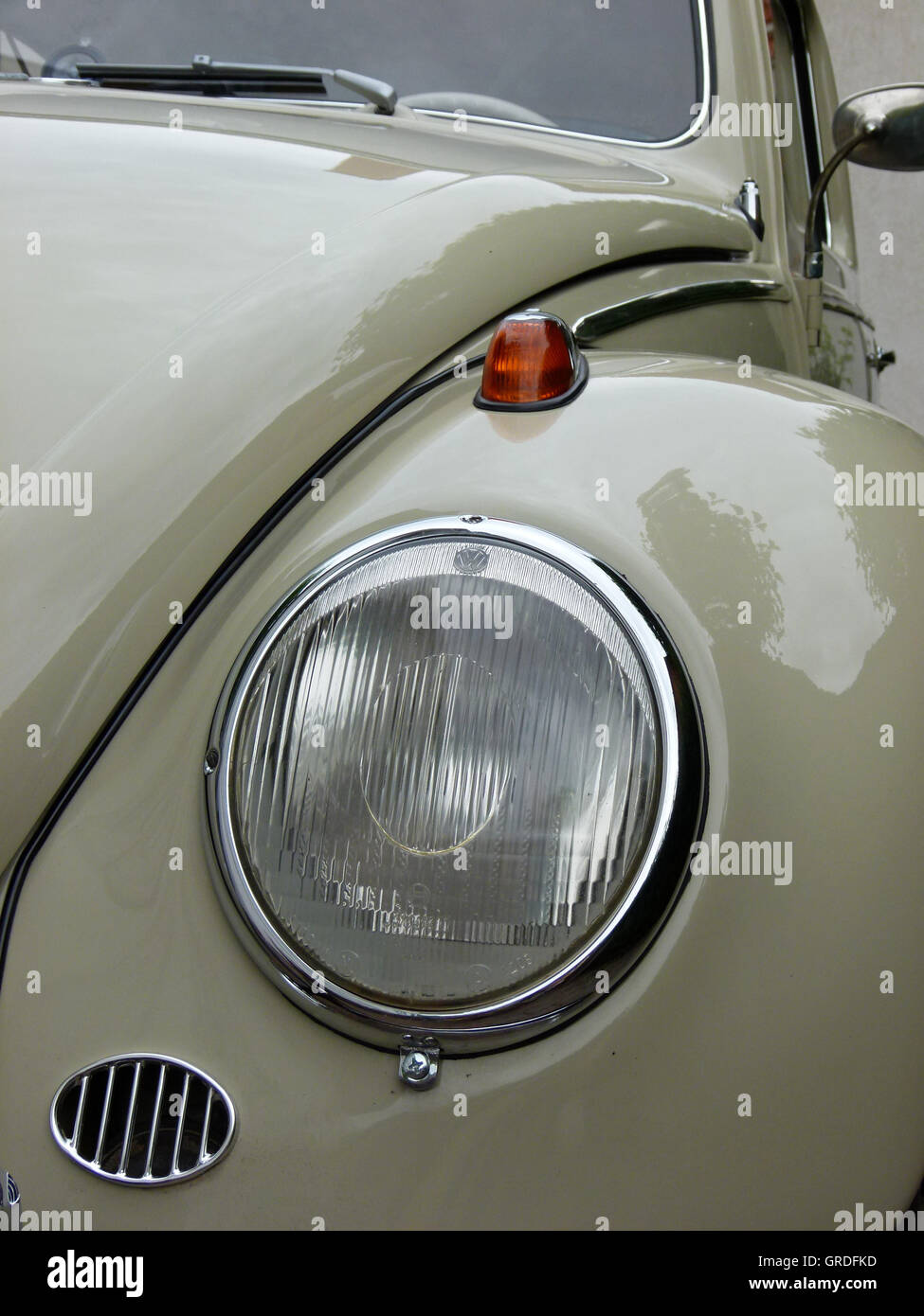 Oldtimer, Old Vw Beetle From The 1950S, Closeup Stock Photo - Alamy