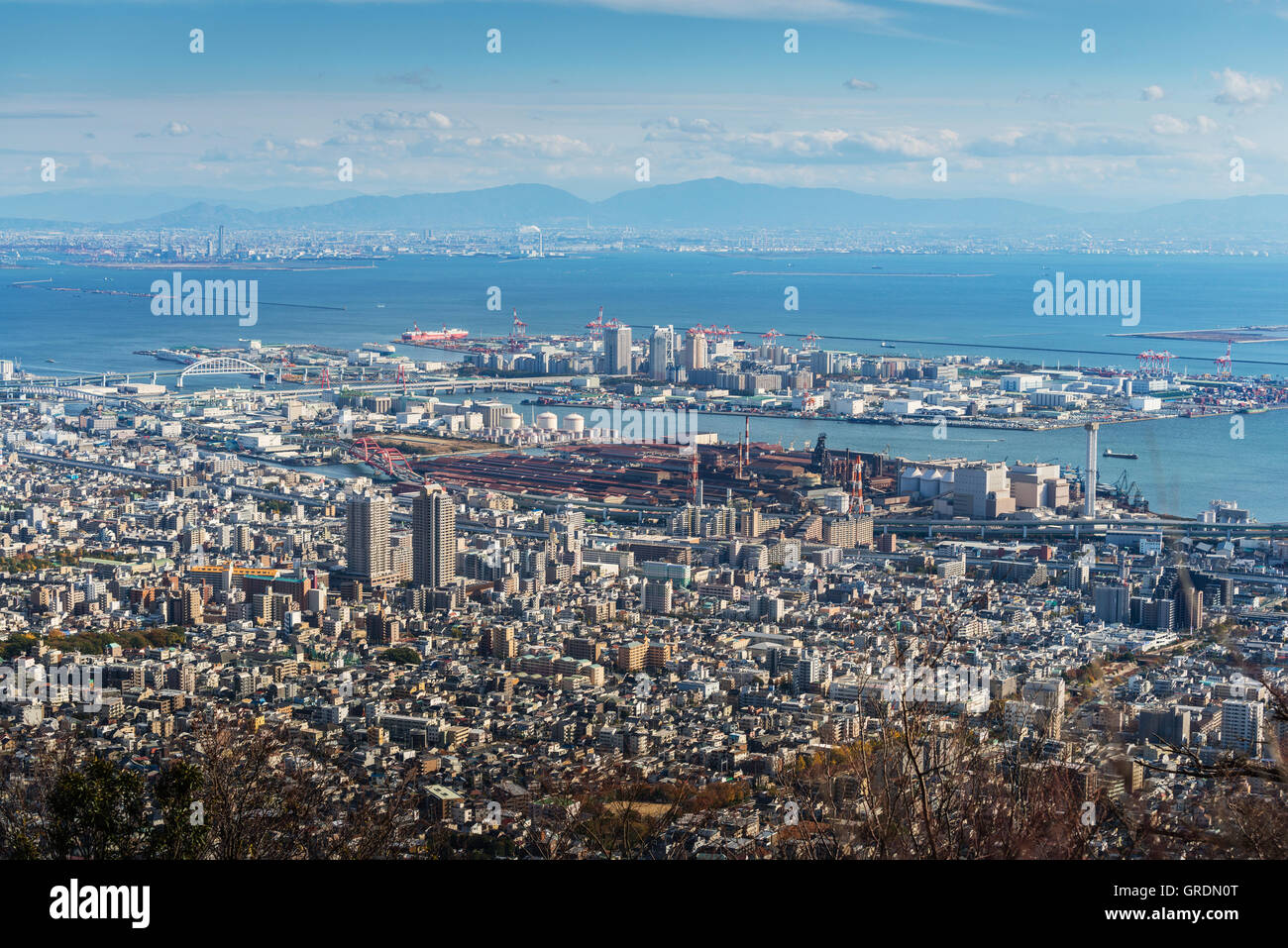 Aerial view of Kobe City,Japan Stock Photo - Alamy