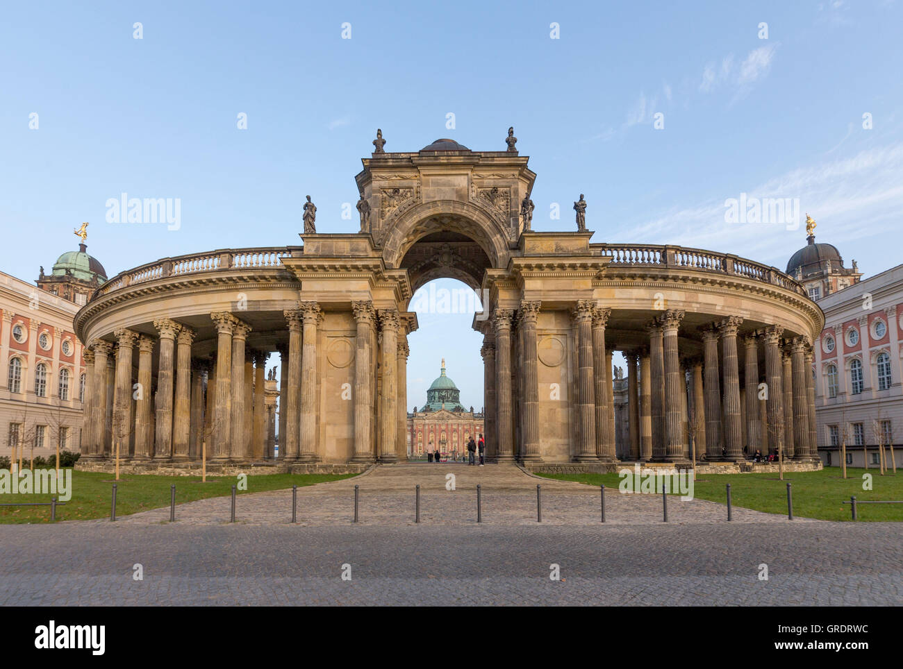 Freshly Restored Portico At The New Palace In Sanssouci Stock Photo - Alamy