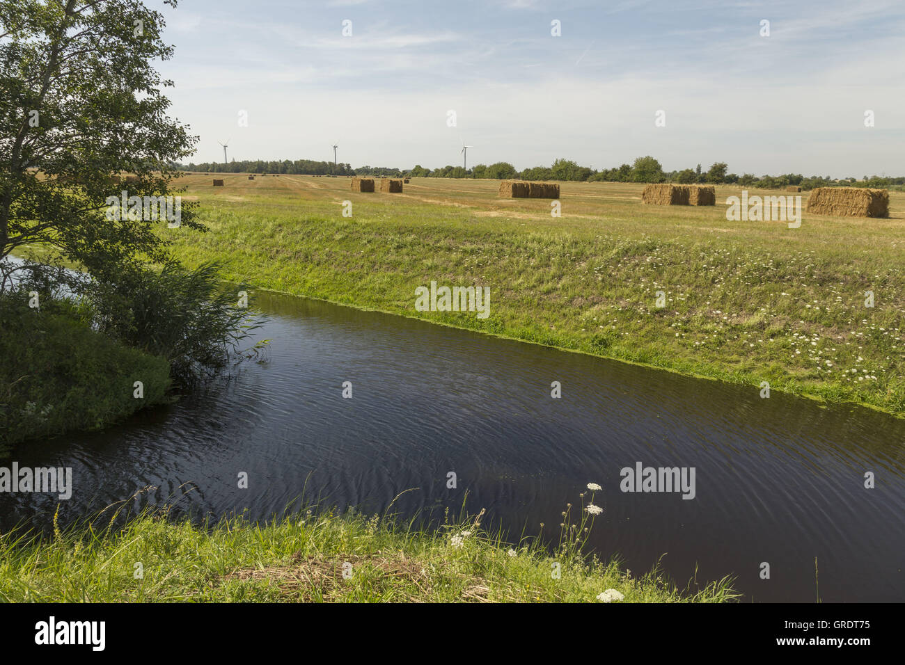 Great Trench For Drainage Of Surrounding Fields Stock Photo - Alamy