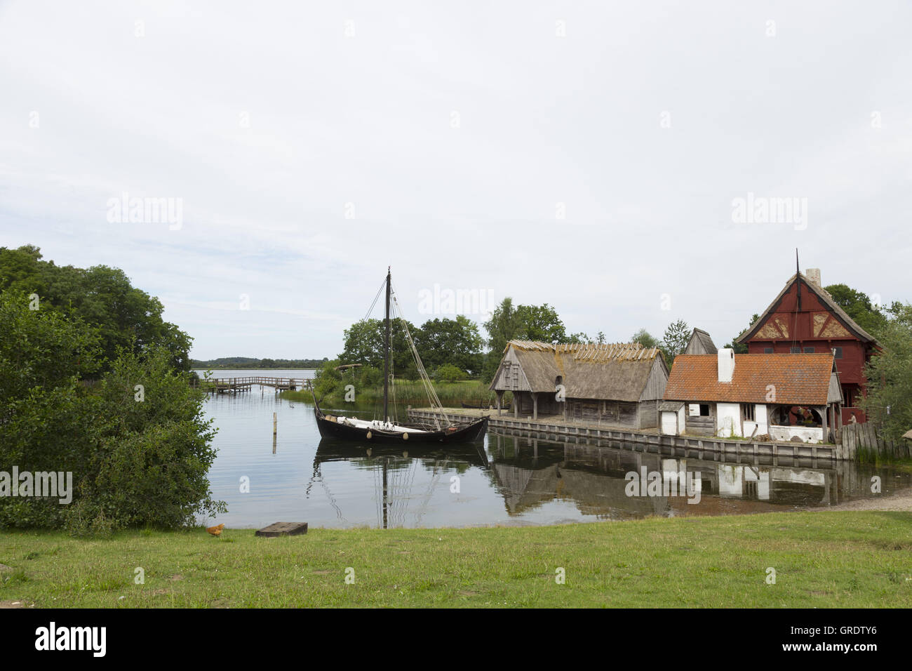 A Village Like In The Middle Ages In Denmark Nykobing Stock Photo - Alamy