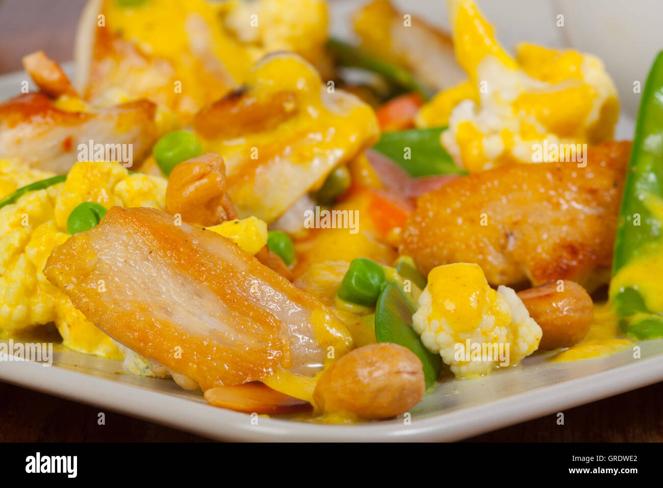 Chicken Fillet With Meat Fibers In Detail Stock Photo - Alamy