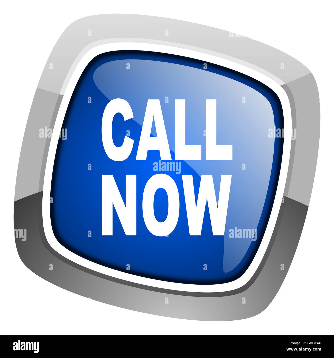 Call us blue square hi-res stock photography and images - Alamy