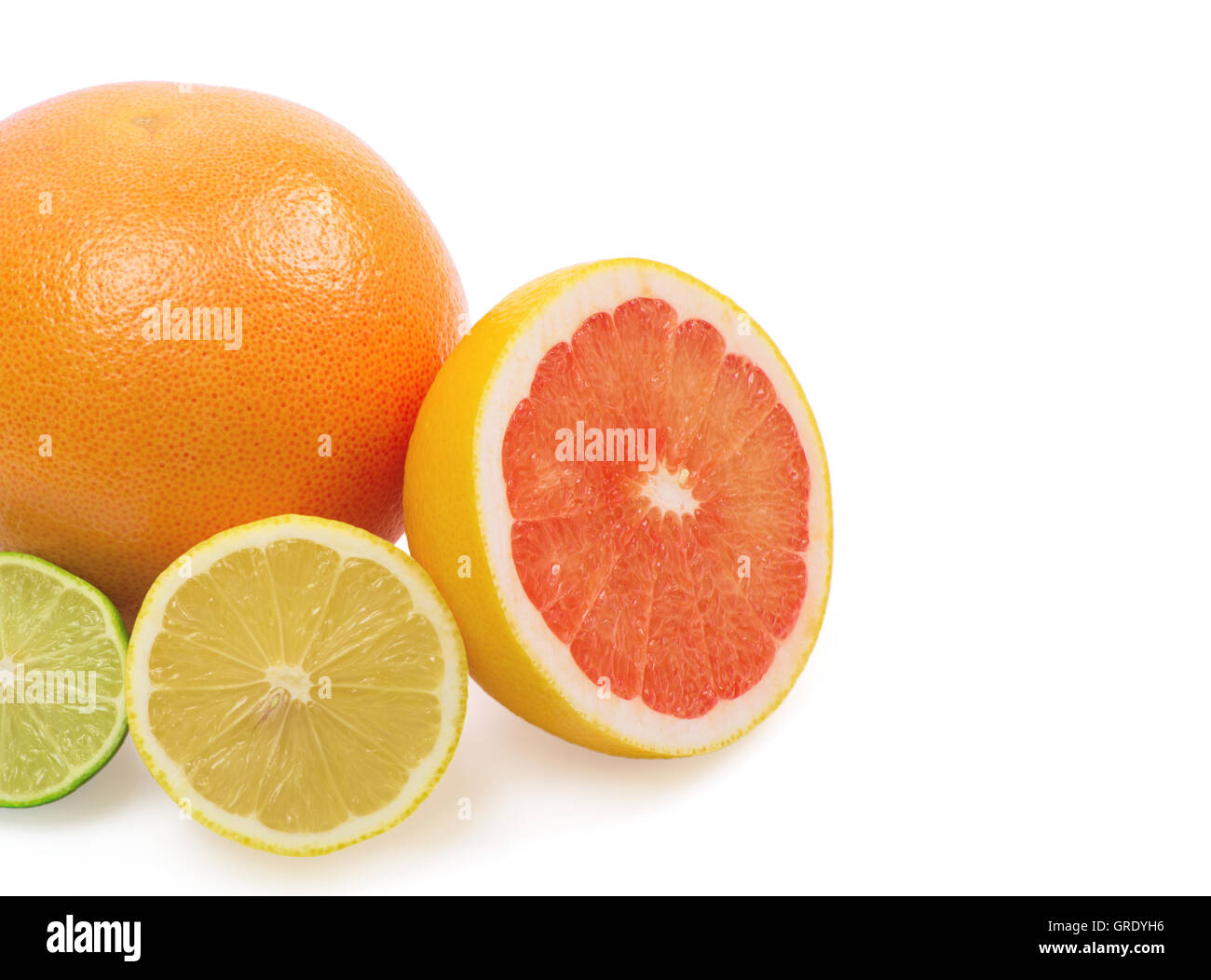 Image of a fresh whole lime, lemon and orange isolated on white Stock ...