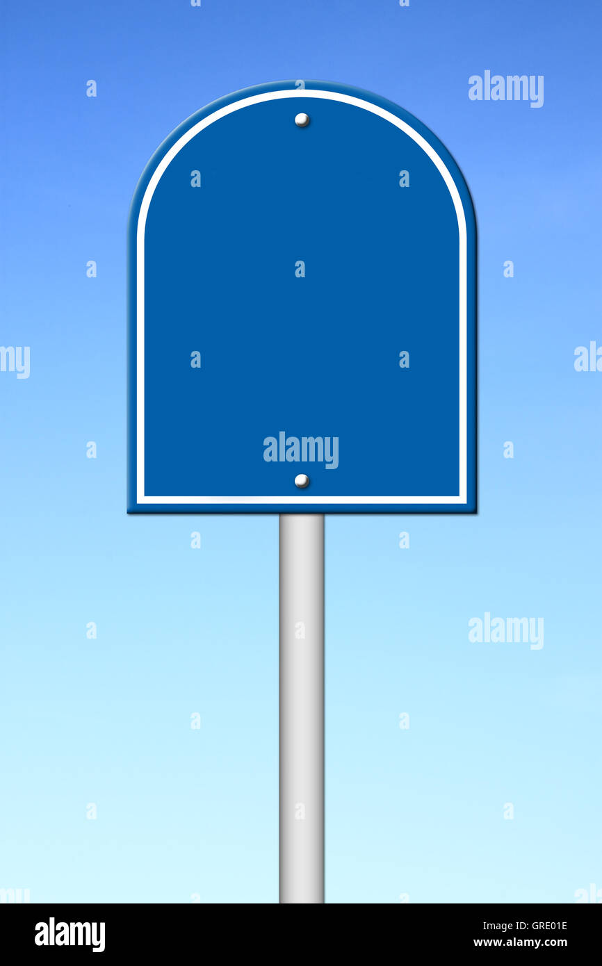 blue blank sign Stock Photo - Alamy