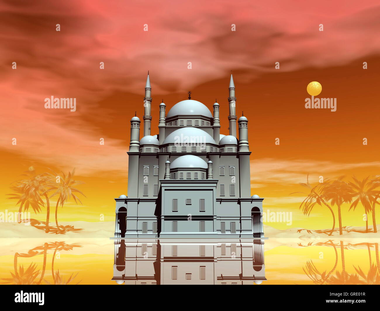 Mosque - 3D render Stock Photo - Alamy