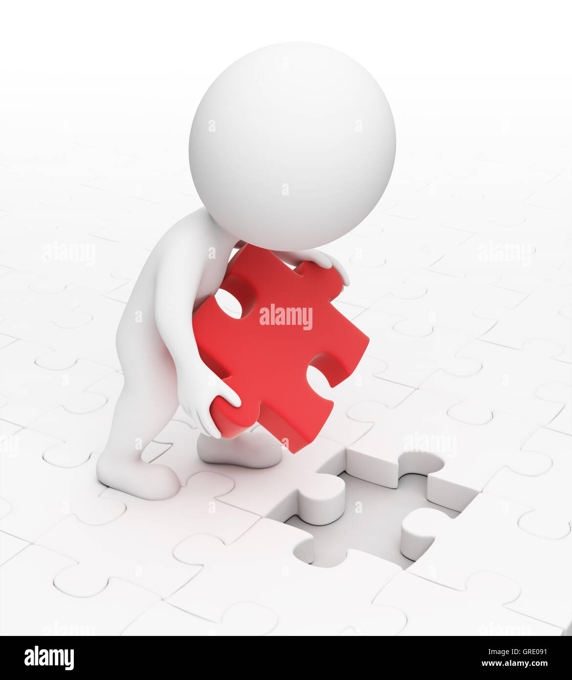 3d people man missing piece hi-res stock photography and images - Alamy