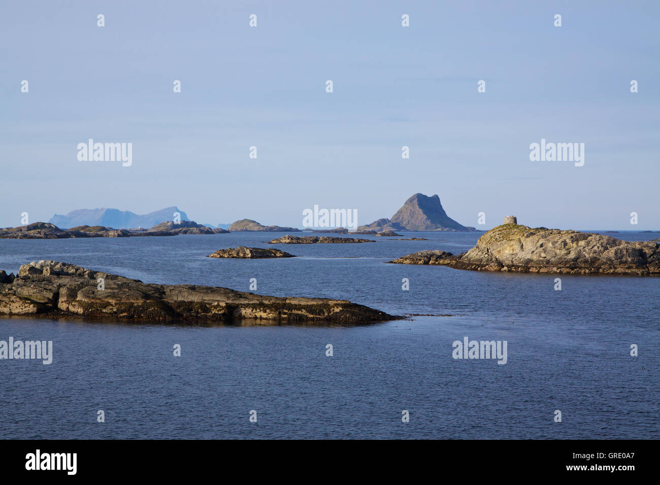 Islets on norwegian coast Stock Photo - Alamy