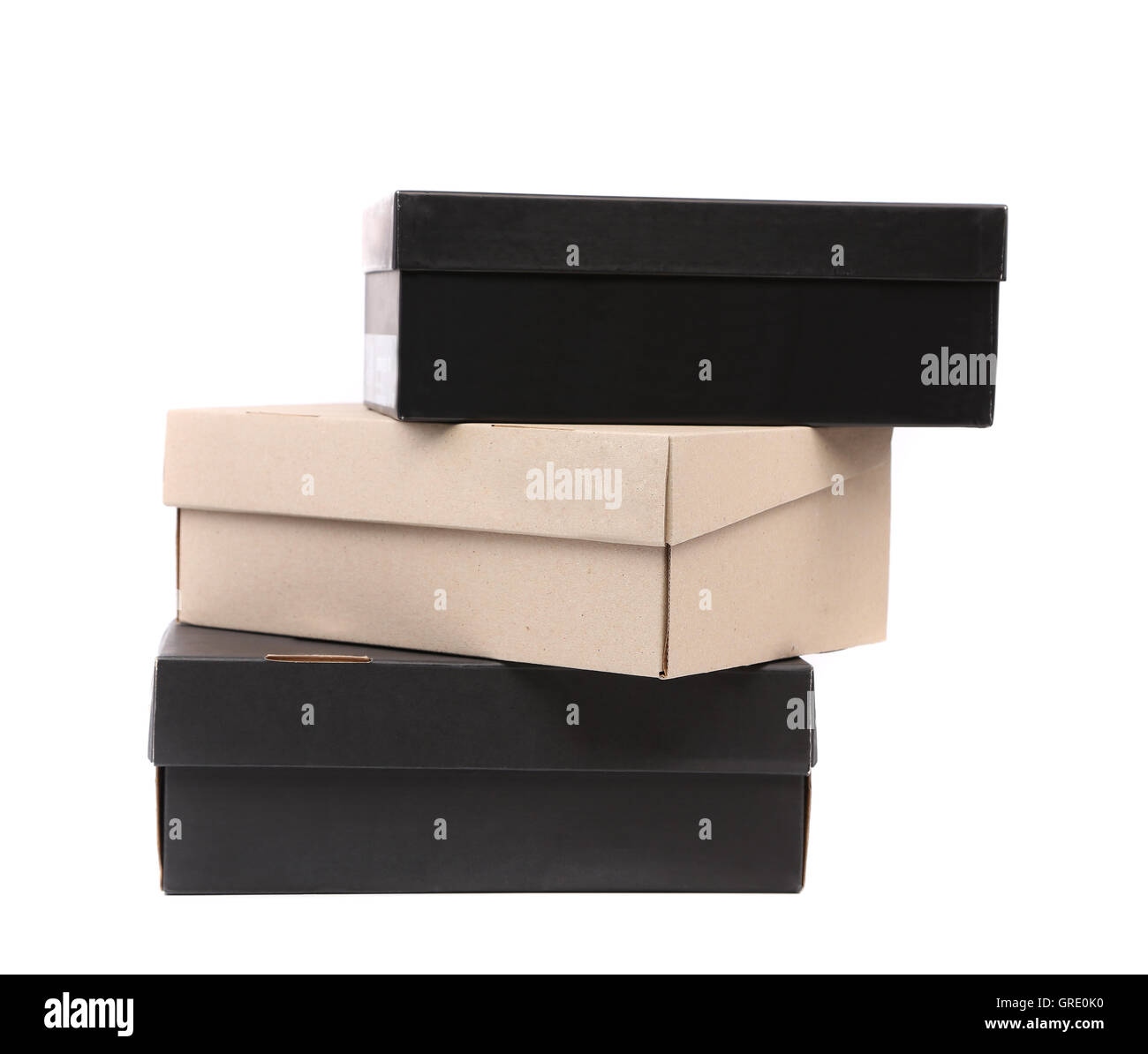Three boxes isolated Stock Photo - Alamy