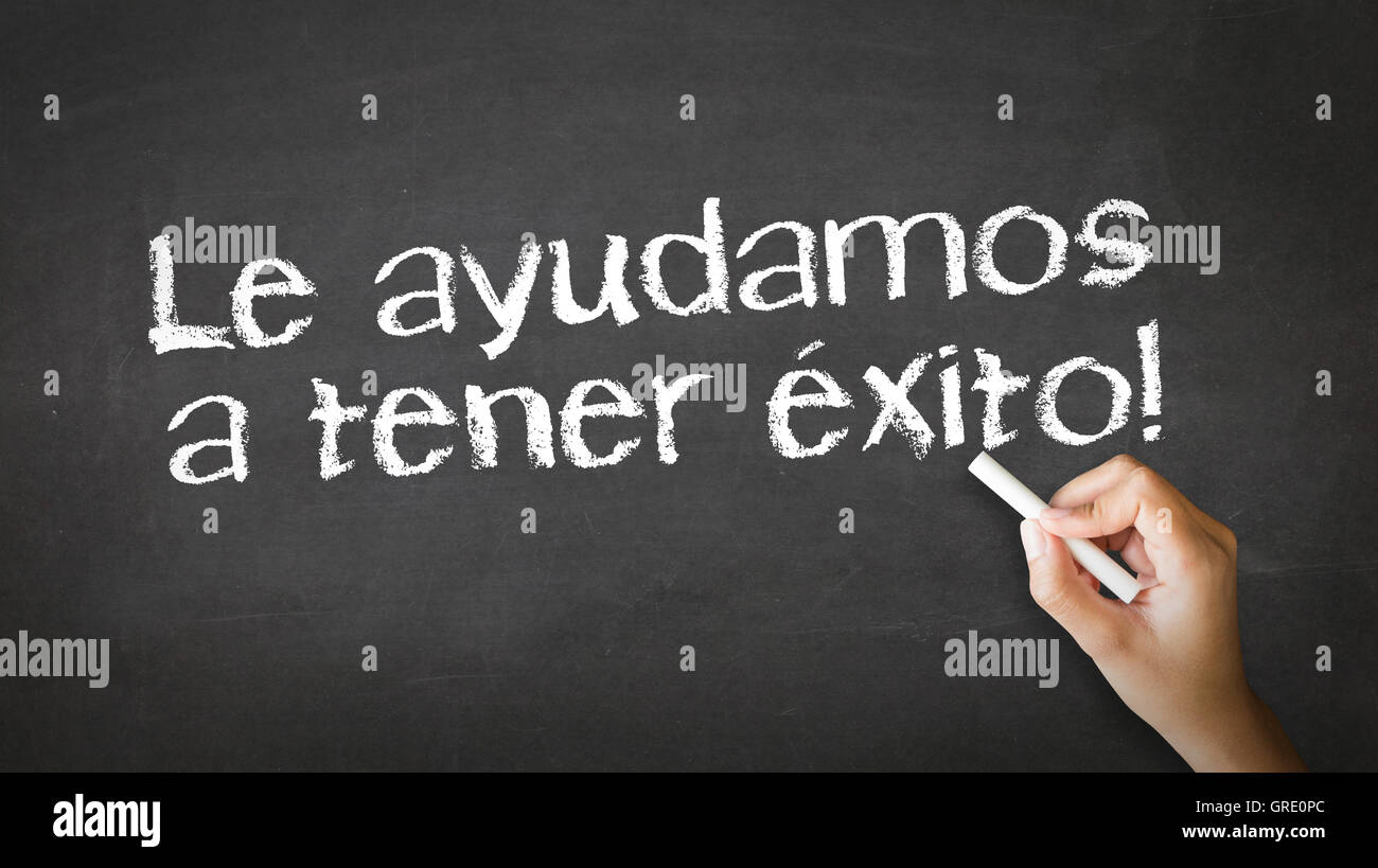 We help you succeed Chalk Illustration Stock Photo - Alamy
