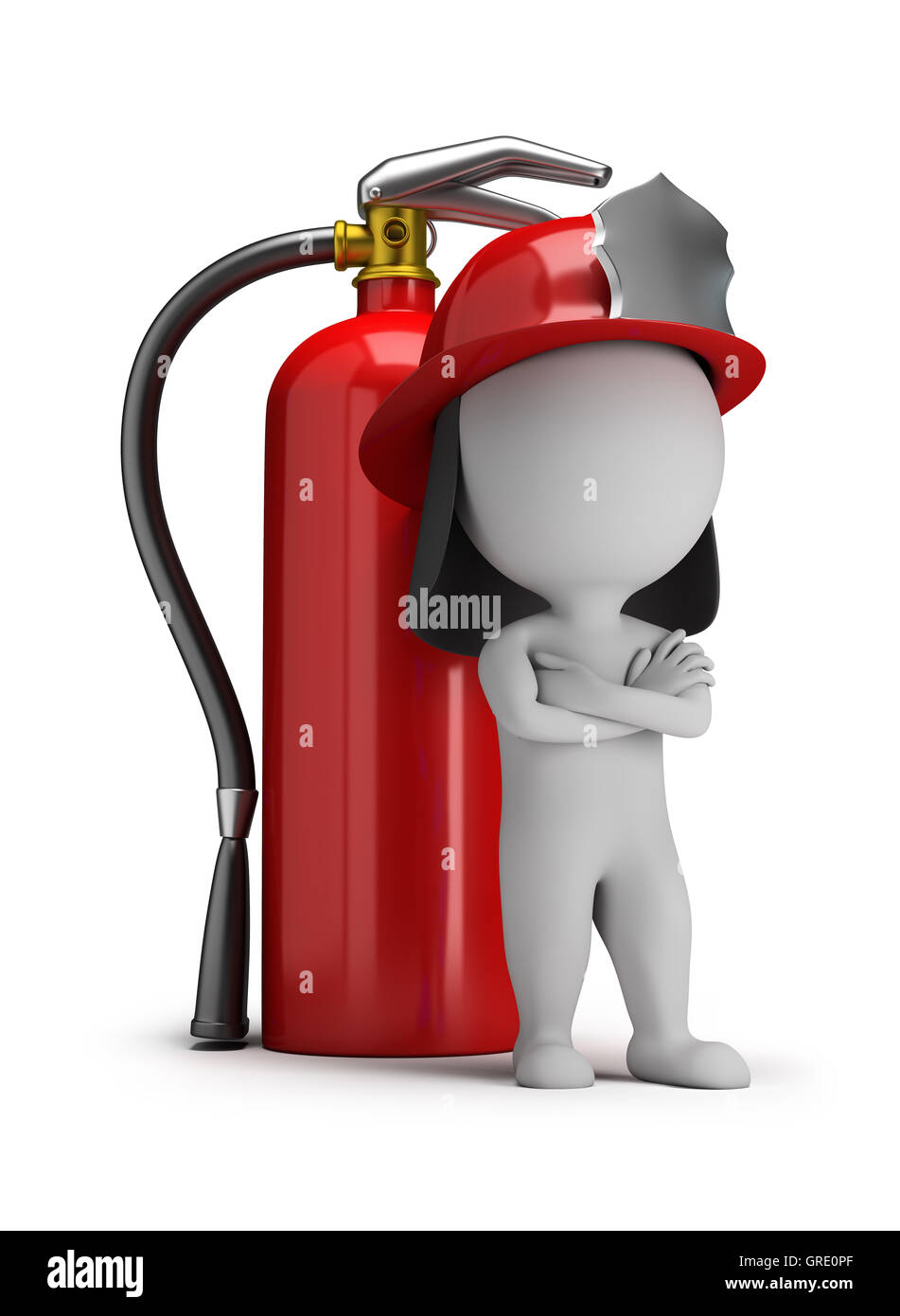 3d man fire extinguisher hi-res stock photography and images - Alamy