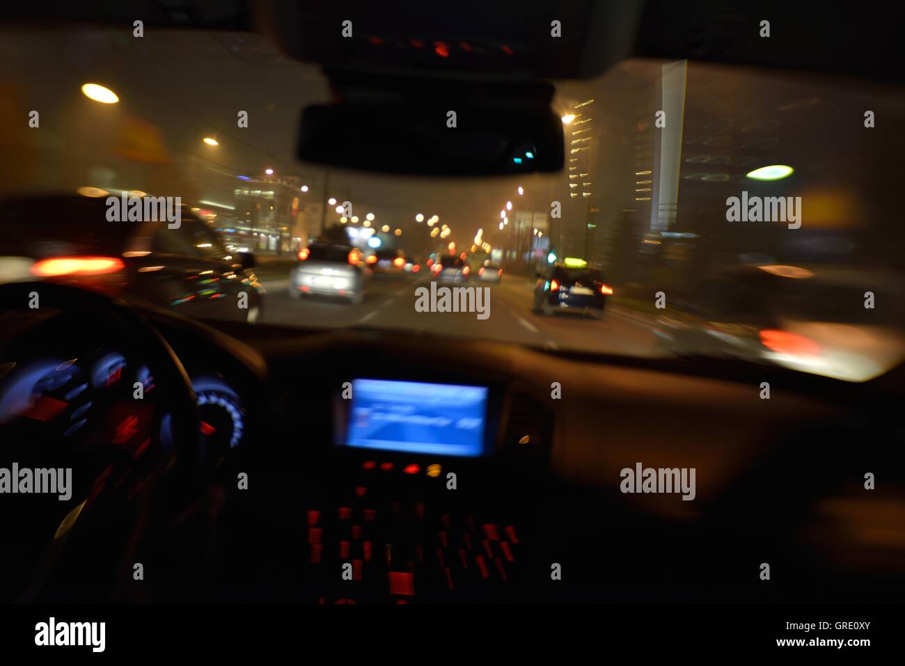 night car driving Stock Photo - Alamy