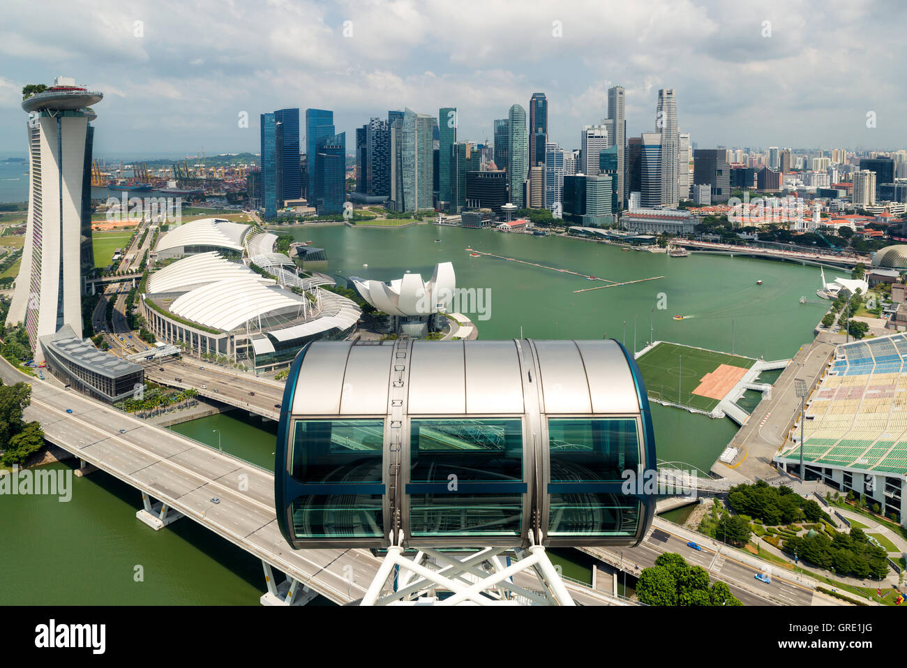 Aerial view of Singapore skyscraper in Singapore. Singapore cityscape ...