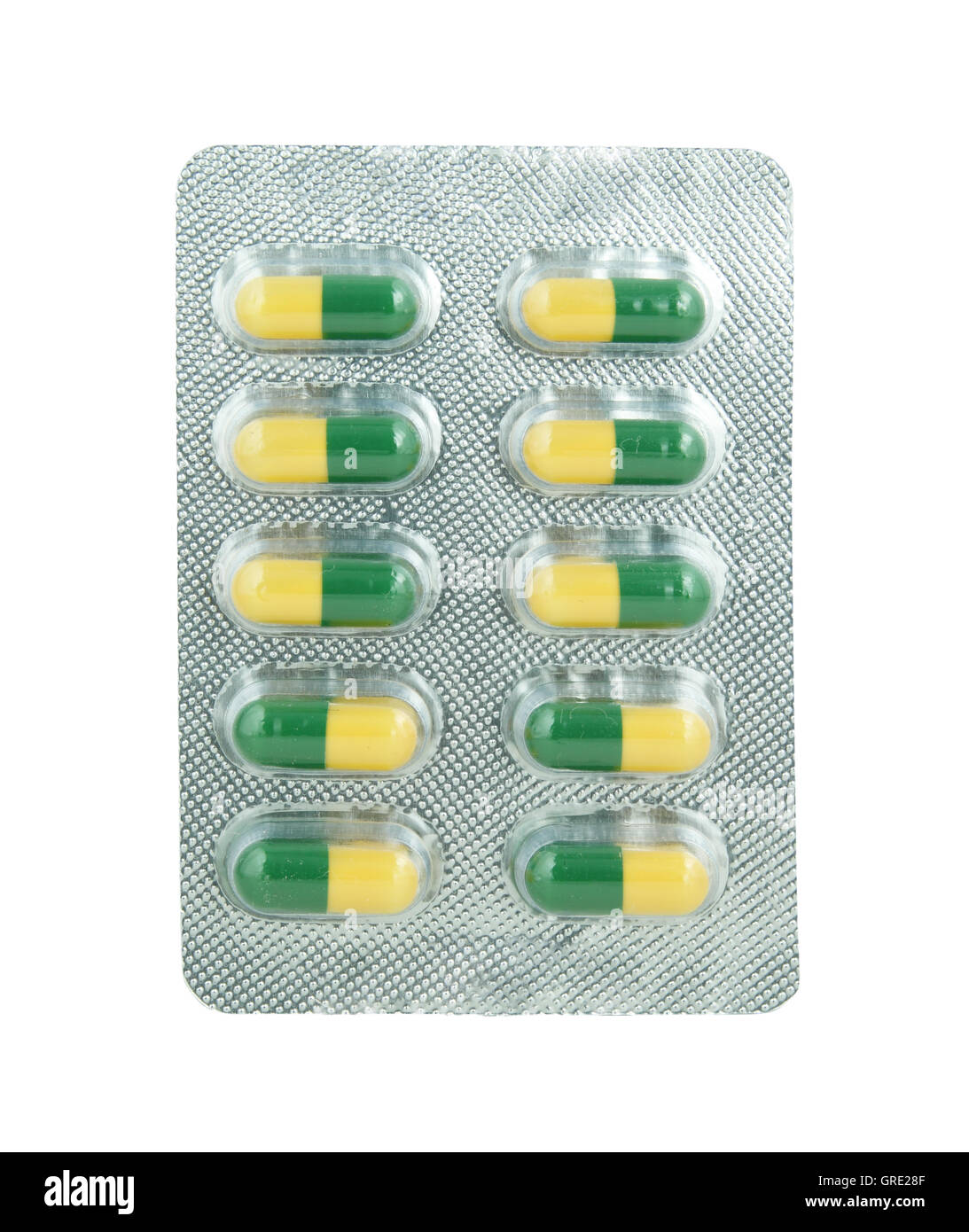 Capsules packed in blister Stock Photo - Alamy