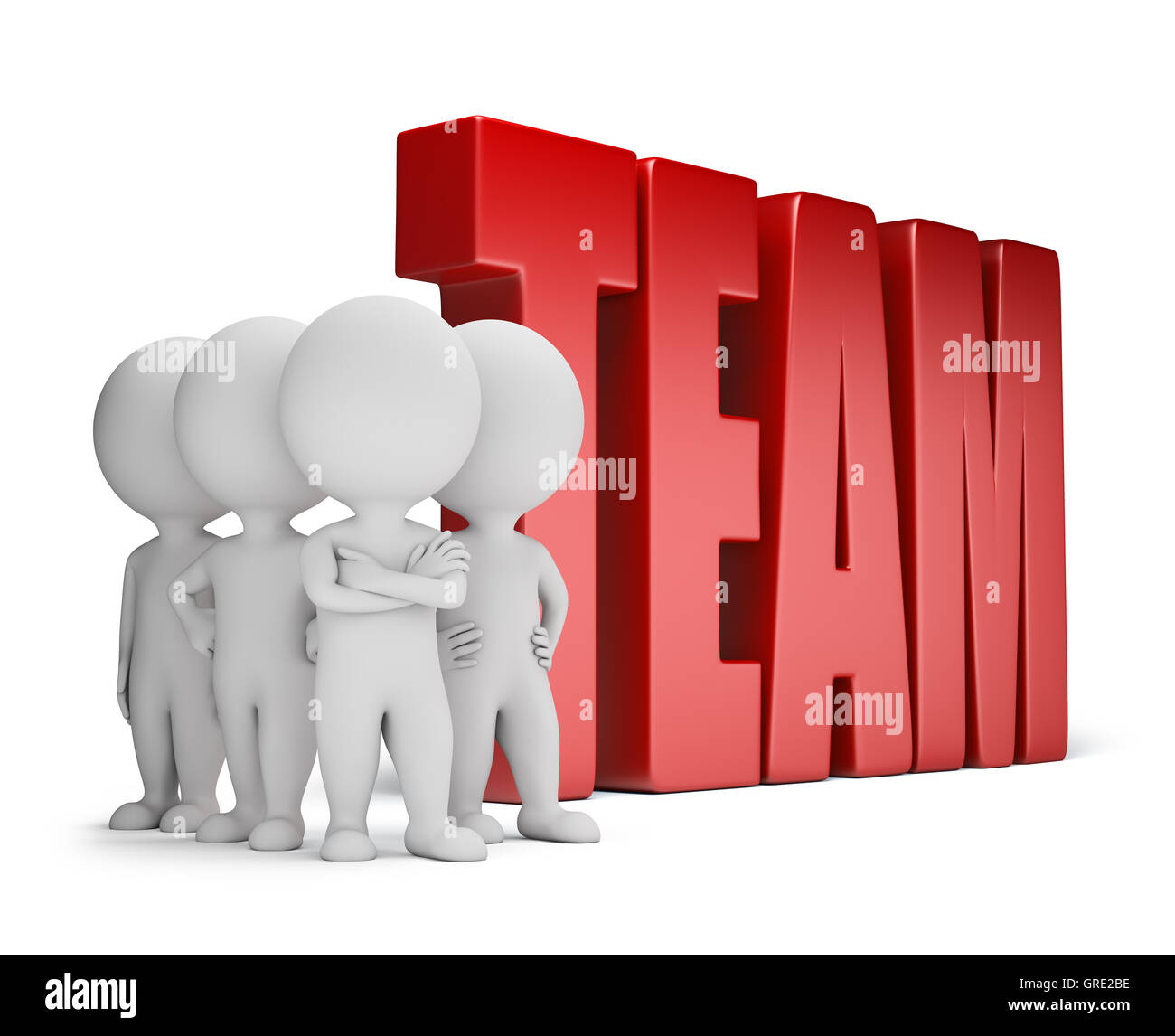3d small people leader team hi-res stock photography and images - Alamy