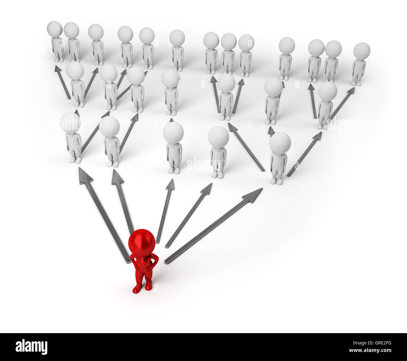 3d small people - pyramid chart Stock Photo - Alamy