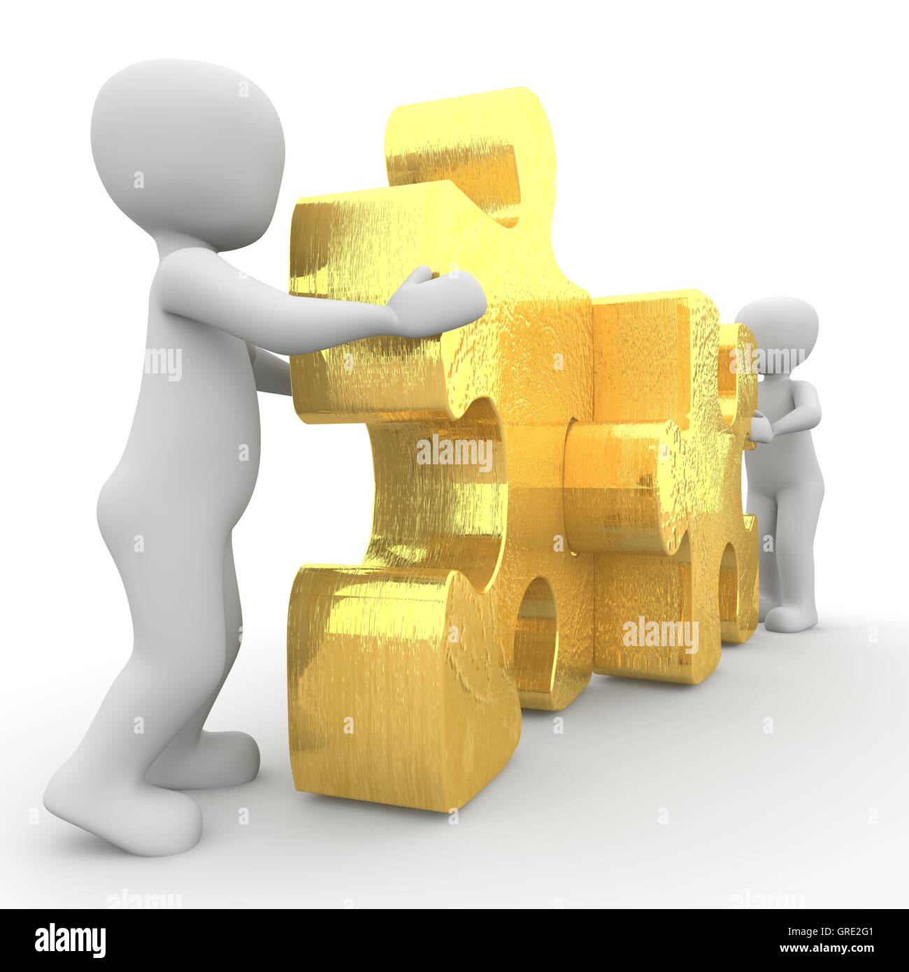 Two Characters Puzzle Stock Photo - Alamy