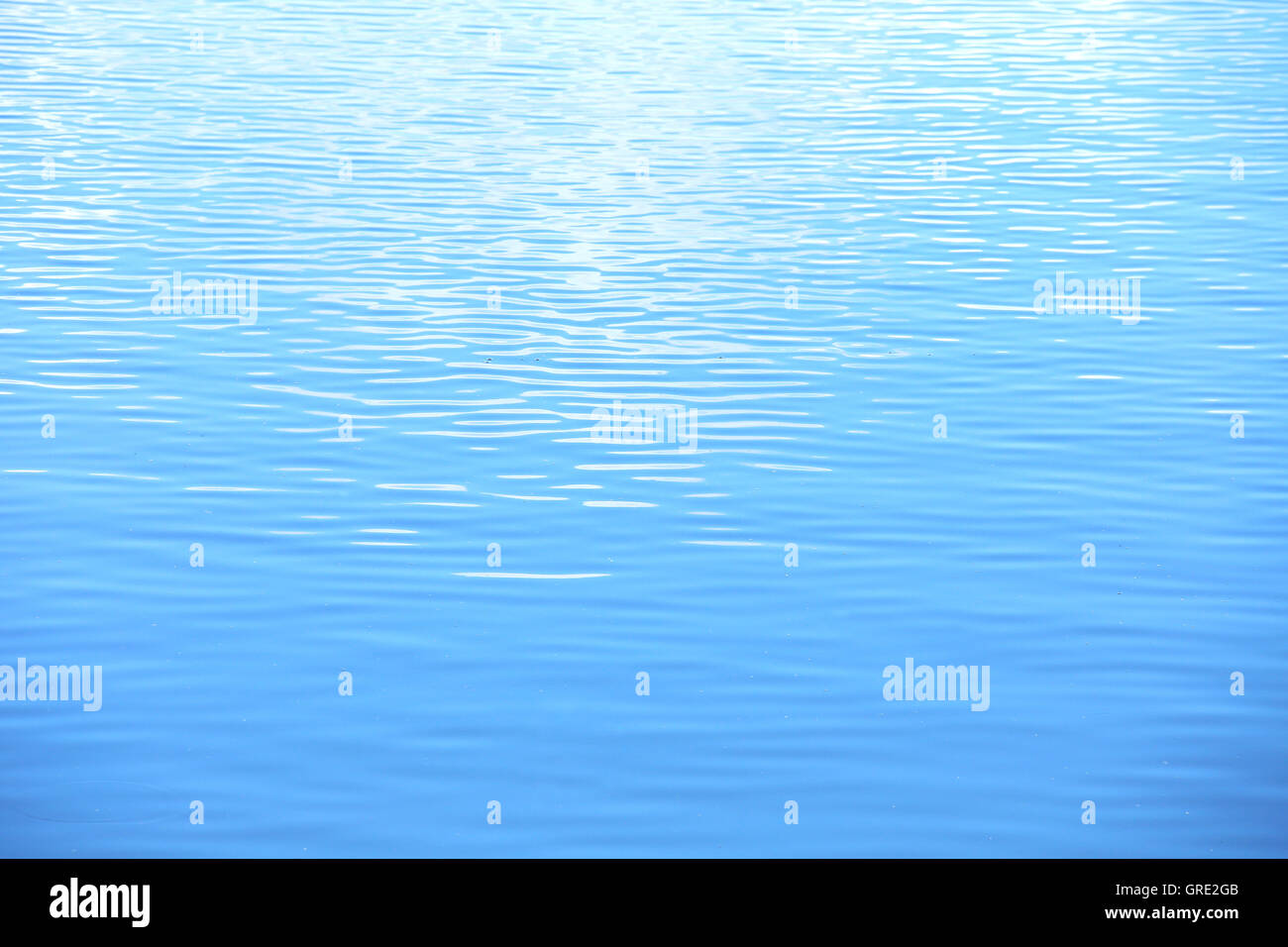 water is a blue and the small ripples Stock Photo - Alamy