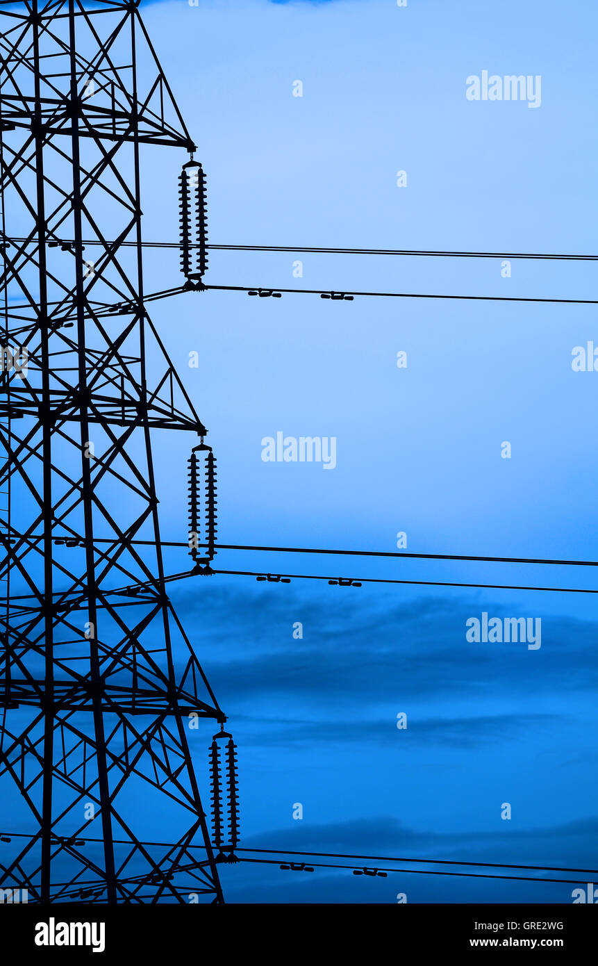 High voltage Pole Stock Photo - Alamy