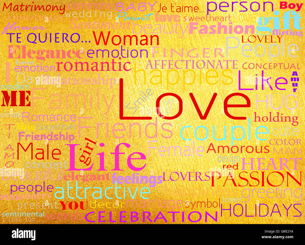Seamless pattern made from words which relate with word love Stock ...